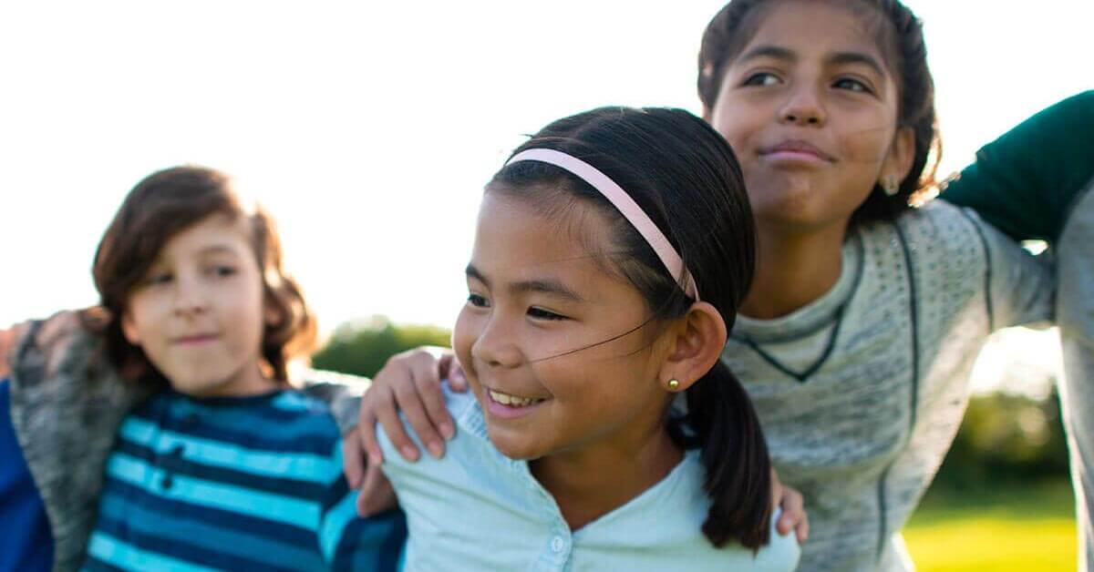 Sad Group Of Children